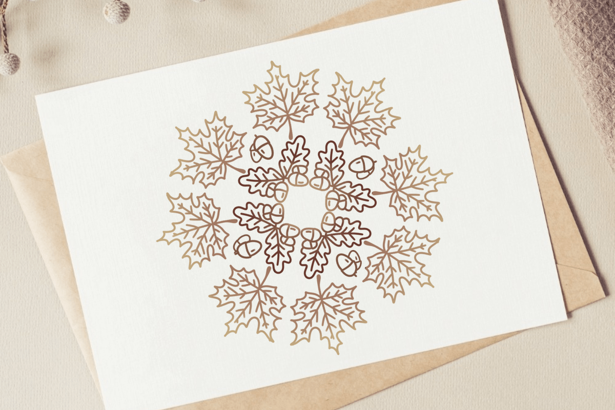HERBSTLICHE 0€ PLOTTERDATEI - HERBSTBLATT MANDALA - ella mattsson